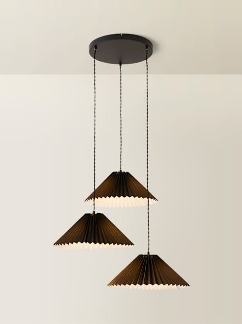 Akira 3 Way Pendant Ceiling Light in Black | ValueLights